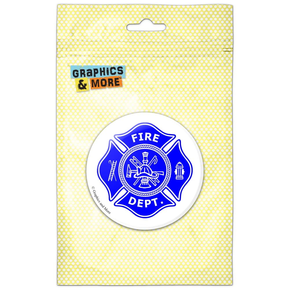 Firefighter Firemen Maltese Cross Blue Refrigerator Button Magnet ...