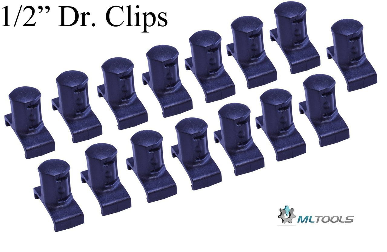 ML TOOLS 1/2-Inch 15-piece Dura-Pro Twist Lock Socket Organizer Clips ...