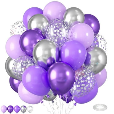 Prextex 75 Premium 12-Inch Party Balloons with Ribbons | Black, Red ...