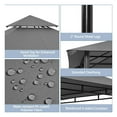 Gazebo 11x11,Outdoor Powder-coated Steel Frame Gazebo, Double Roofs ...