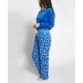 Muk Luks Women's Silky Velour Pajama Set, Cobalt/Snow Day, P/1X ...