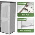 Sunmthink Outdoor Horizontal Storage Sheds 64 Cu.Ft, Resin Storage ...