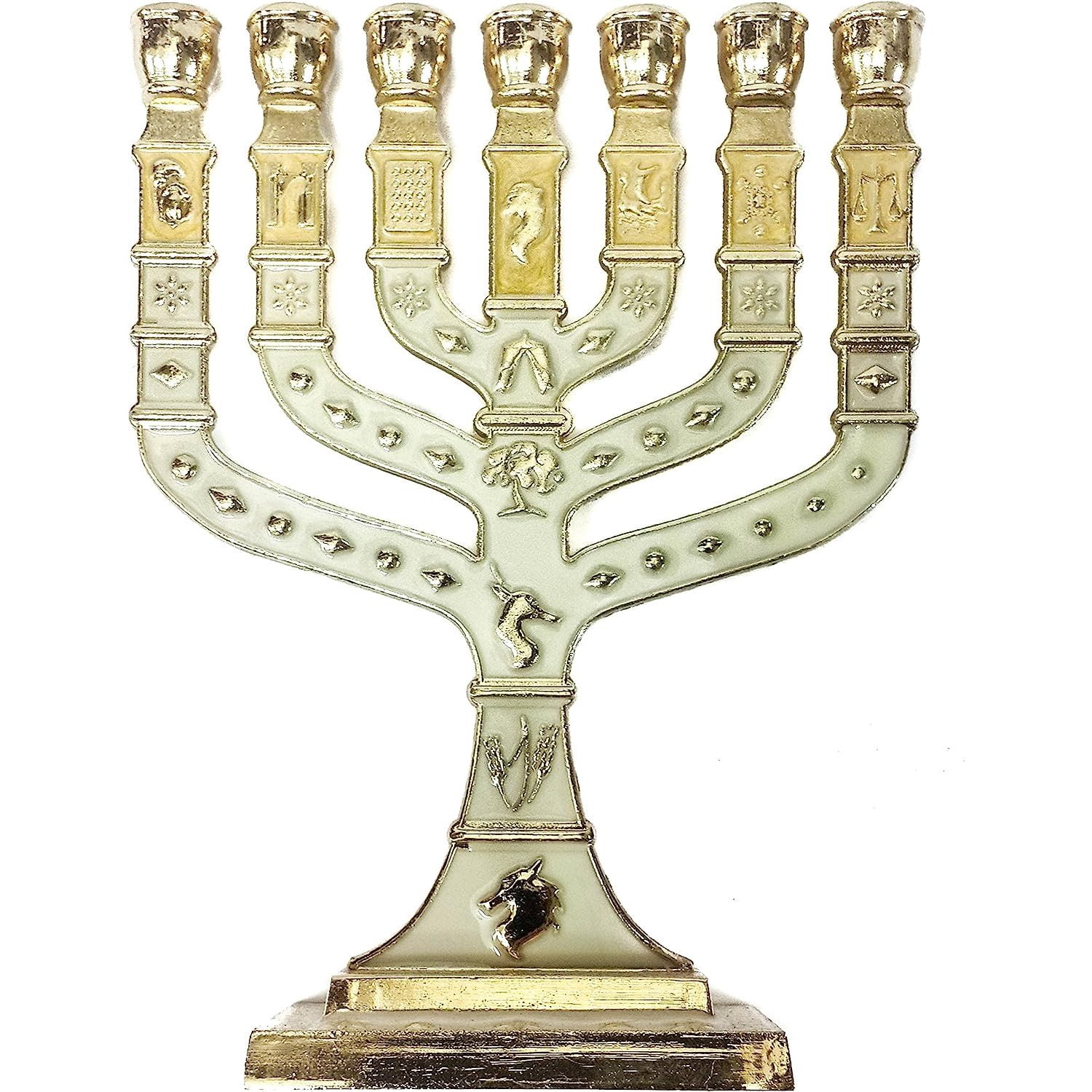 Nazareth Market Store Small Jerusalem Temple Menorah 7 Branch White ...