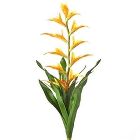 21" Orange Firecracker Bromeliad Plant Faux Plants And Trees | Walmart ...