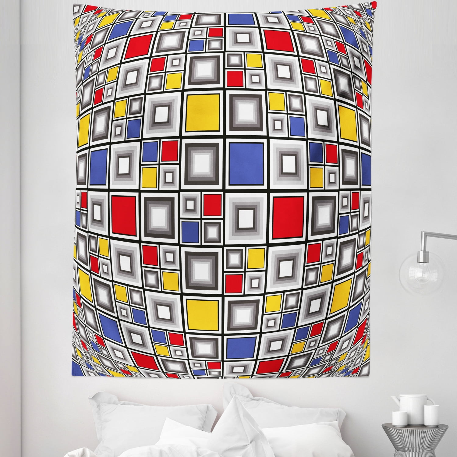 Geometric Tapestry, Geometric Theme Abstract Art Style Modern Colorful ...