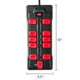Hyper Tough Surge Protector Power Strip with 10 Outlets 10 Feet Cord 2 ...
