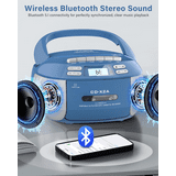 Jazmm CD Player Combo with Bluetooth, Boombox Cassette Portable CD ...
