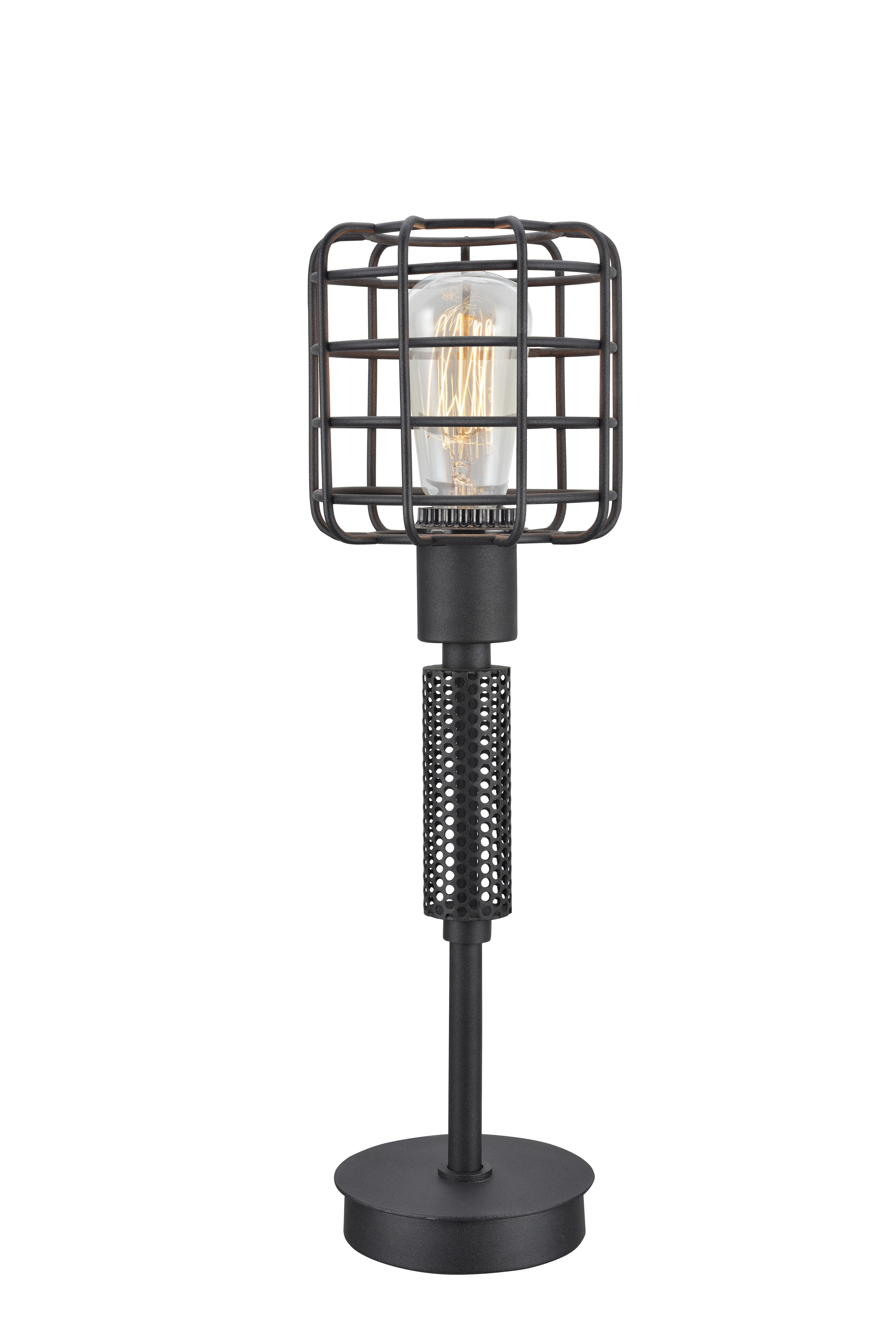 Acme Marek Metal Base Industrial Style Table Lamp in Black - Walmart ...