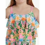Justice Girls Ruffle Tankini Swimsuit - Straps - XS-XL Sizes - Walmart.com