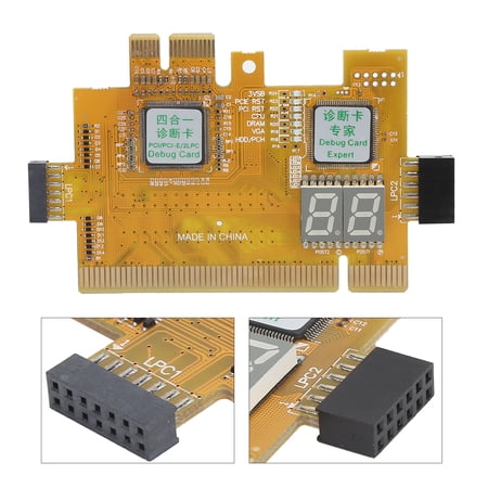 Desktop Diagnostic Card, PCI PCI-E 2LPC 4-in-1 Diagnostic Card Analyzer ...