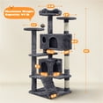 Alden Design 54.5" H Double Condo Cat Tree with Scratching Post Tower ...