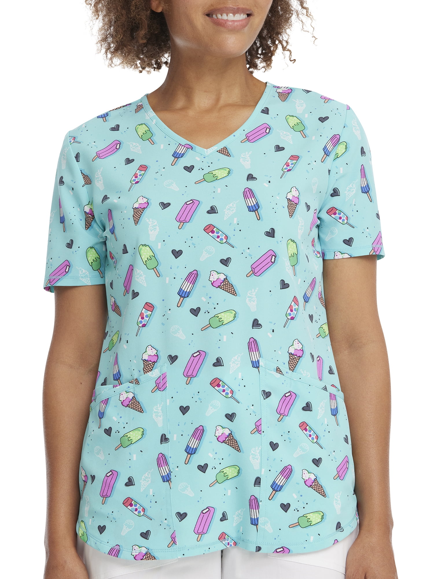 Scrubstar Women's "Chillin Treats" V-Neck Print Scrub Top WM32T738GG ...