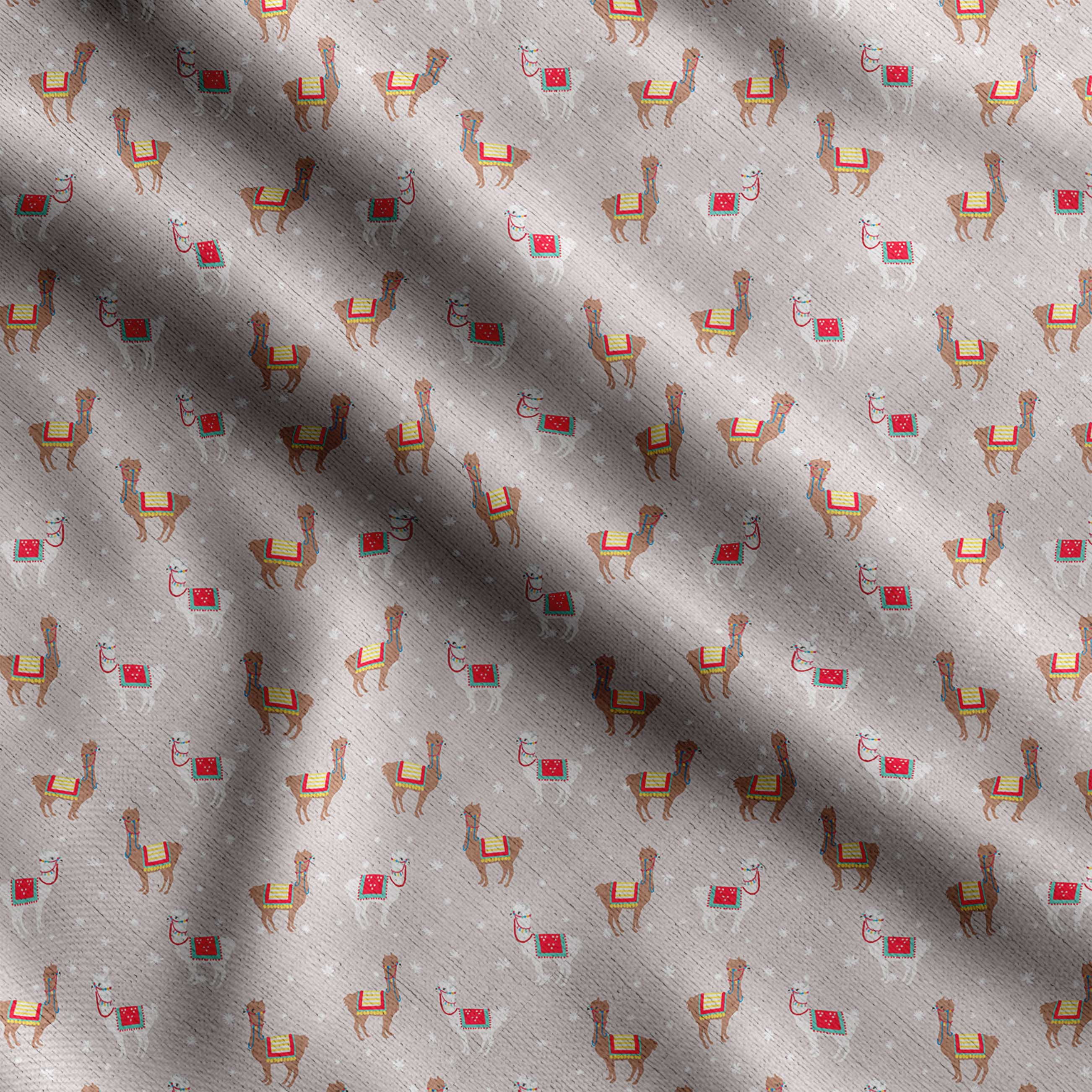 Soimoi Llama Alpaca Print,Cotton Cambric, Quilting Fabric Sold by The ...
