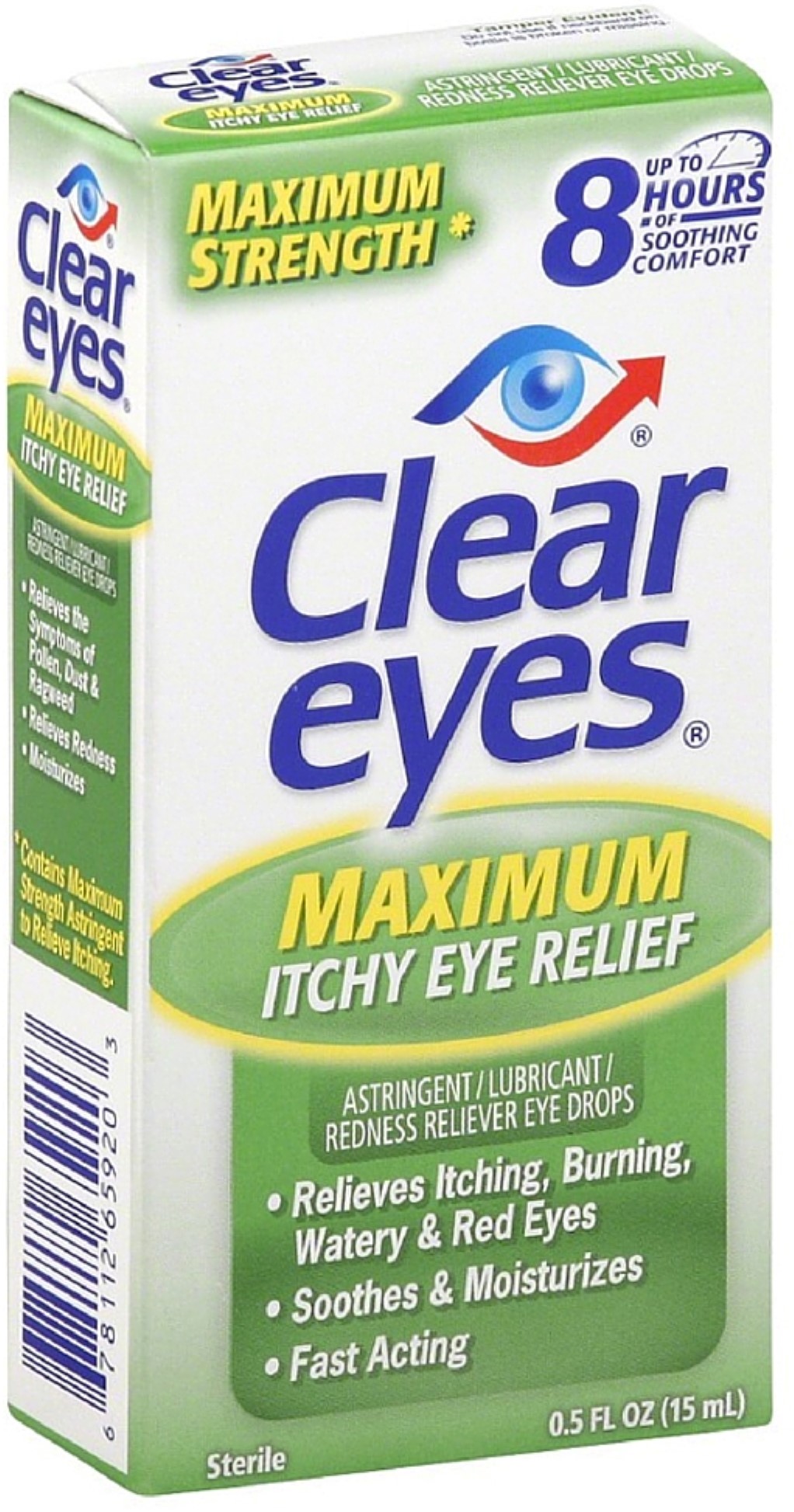 6 Pack Clear Eyes Maximum Itchy Eye Relief 0 50 Oz Walmart