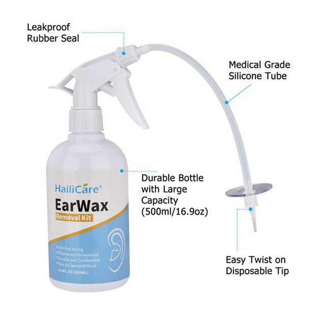 justharion Ear Wax Removal Tool Kit Ear Irrigation Cleaning Set Washer ...
