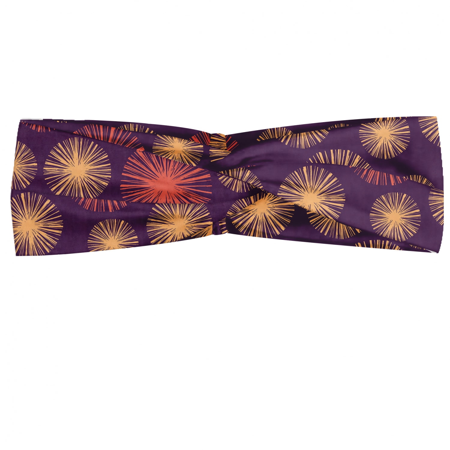 Abstract Headband, Hand Drawn Pastel Illustration of Circular Motifs on ...