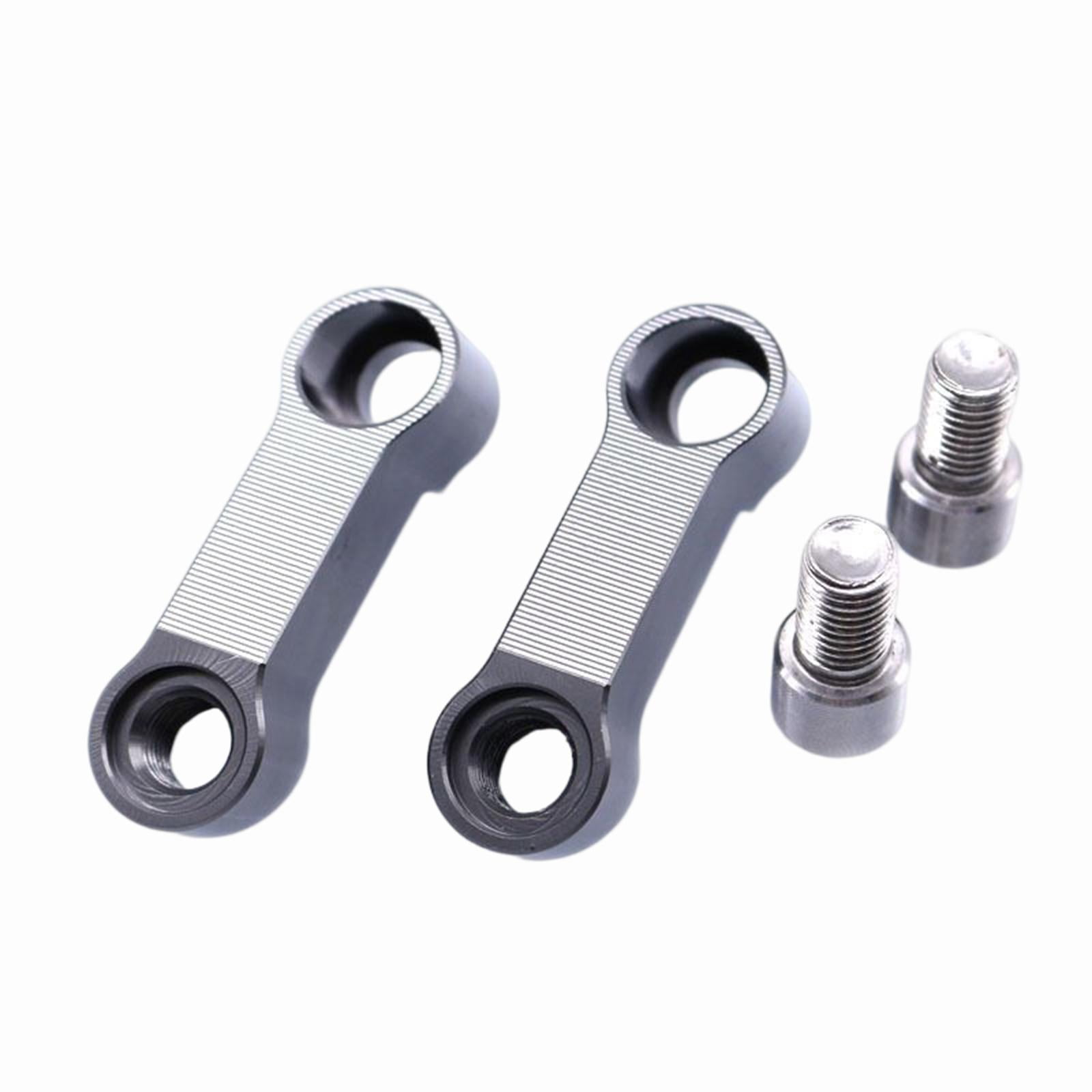 2 Pieces Motorcycle Mirror Mount Riser, 10mm Aluminum Alloy Premium ...