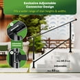 Heavy Duty 5 Steps Handrails for Outdoor Steps - Adjustable Height ...