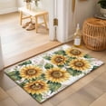 Summer Sunflower Rustic Wood Board Rectangle Area Rug 2x3ft,Living Room ...