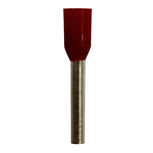 Eclipse Wire Ferrule, Red, AWG 18, 10 mm barrel, Sold 500 / Zack pack ...