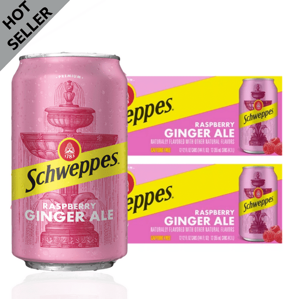 Schweppes Raspberry Ginger Ale Cans, 12 Fl Oz, 24 Pack - Walmart.com