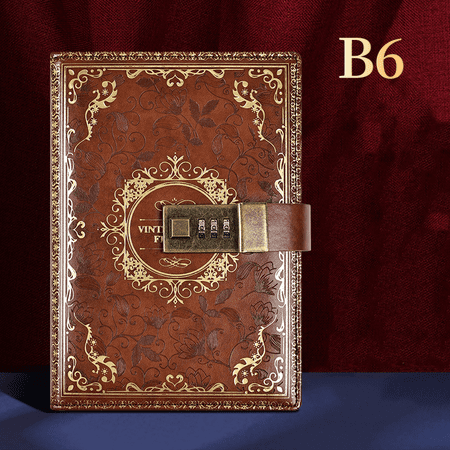 SINMI Journal intime rétro A6 Codebook avec verrouillage par mot de ...