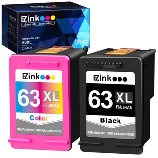 onn. Remanufactured Ink Cartridges, HP 63XL Black & 63 Tri-Color ...