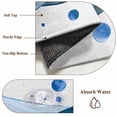 Blue Marble Bathroom Rug Washable 2x3 Entryway Rug Non Slip Modern ...