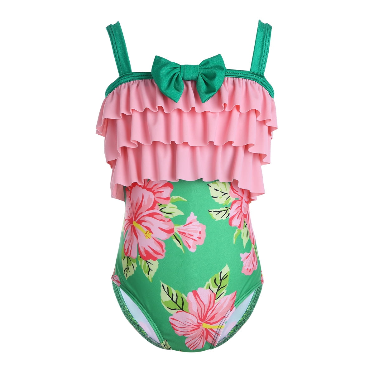 iiniim Kids Girls One-piece Camisole Swimsuit Ruffles Swimwear Princess ...