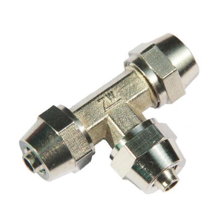 2x T Shape Connectors Air Brass Line Compressor Hose Quick Coupler ...