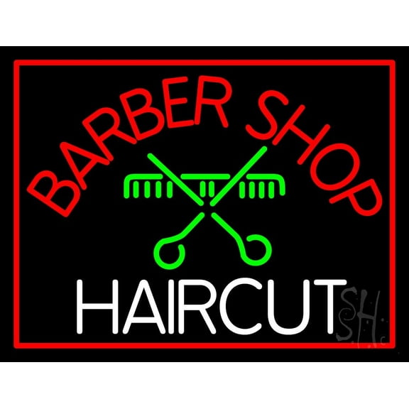 Salon Open LED Neon Sign 13 x 32 - inches, Black Square Cut Acrylic ...