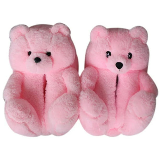 Teddy Bear Slippers Womens