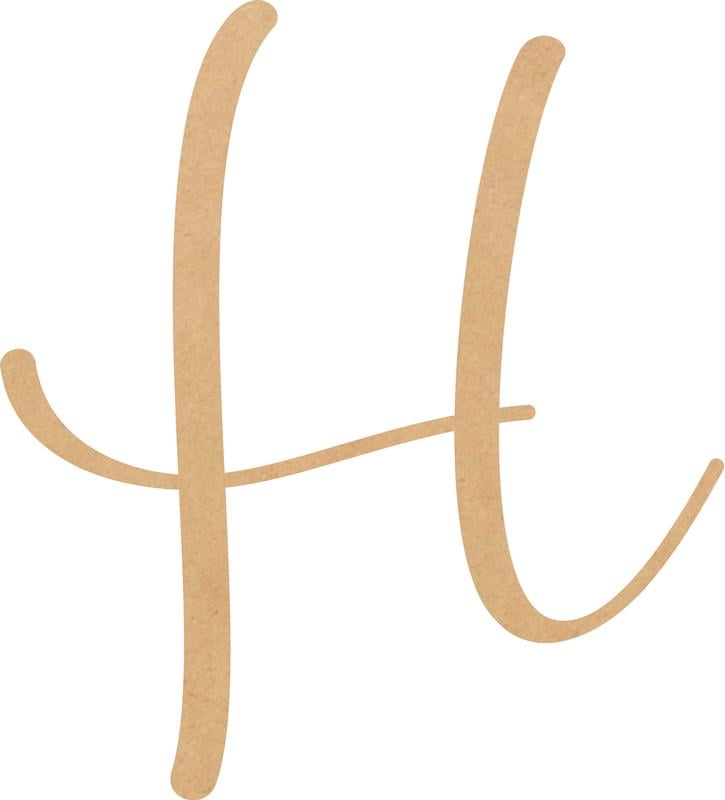 Wood MDF Letter H, Craft Alphabet 8'' Small Home Décor, Buttey Honey ...