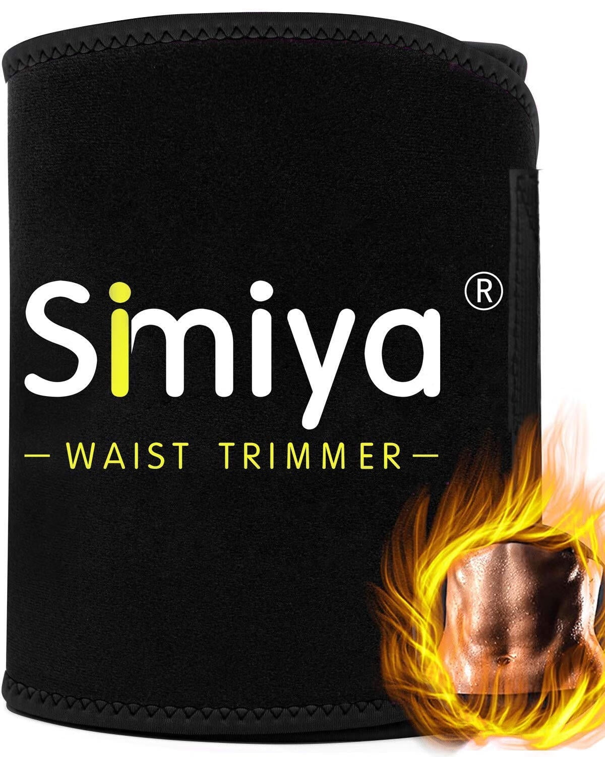 SIMIYA Waist Trimmer Belt Adjustable Waist Trainer Neoprene Sweat Belt ...