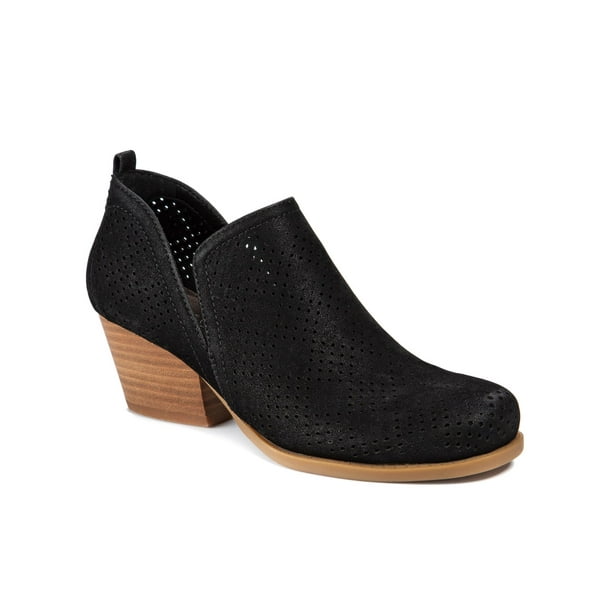 BARETRAPS Womens Black Split Sides Perforated Comfort Rizzo Round Toe ...