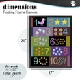 Learning To Count Chart Black Framed Floater Canvas Wall Art, design by ...