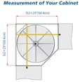 JOWBOOW 21-1/4" Full Circle Lazy Susan, 2-Tier Chrome Rotating Corner ...