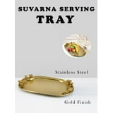 Serene Spaces Living 14.5" Suvarna Serving Tray, Food-Safe, Modern ...