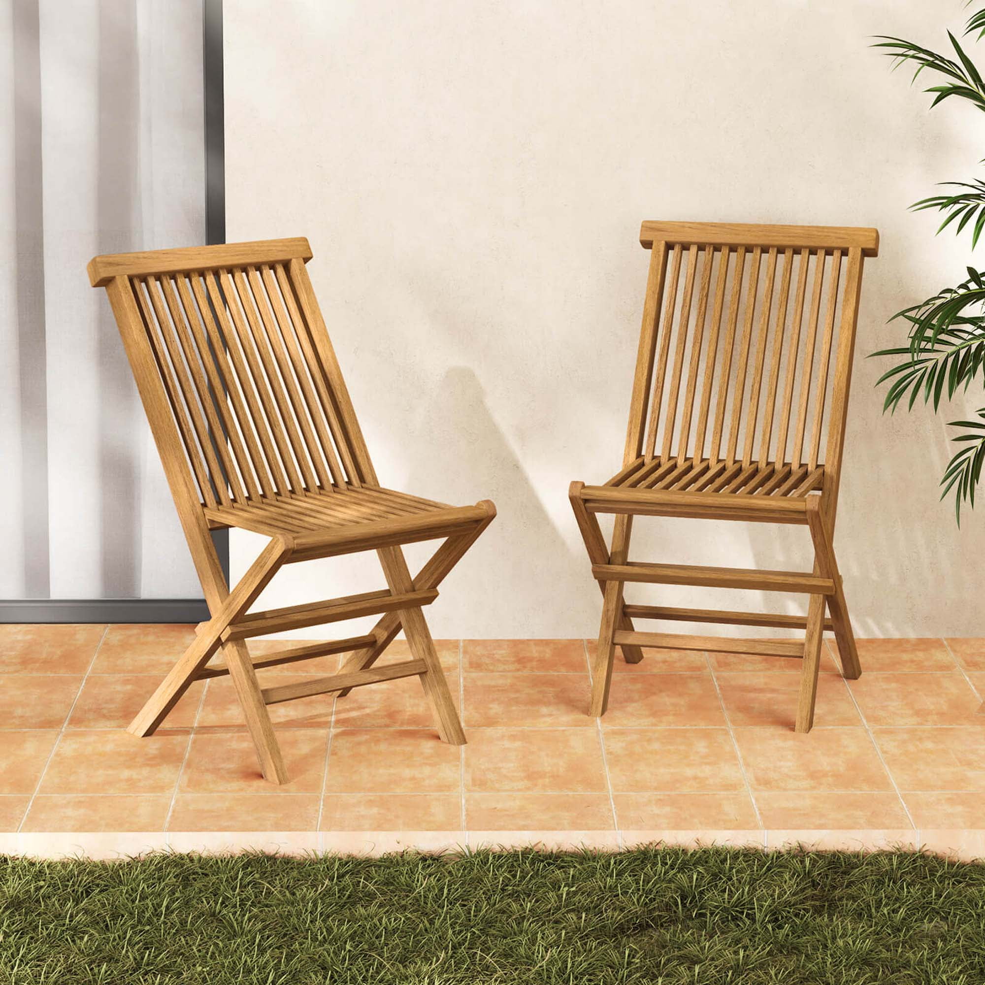 Click here for Costway Patio Chairs Set Of 2 With Slatted Seat &... prices