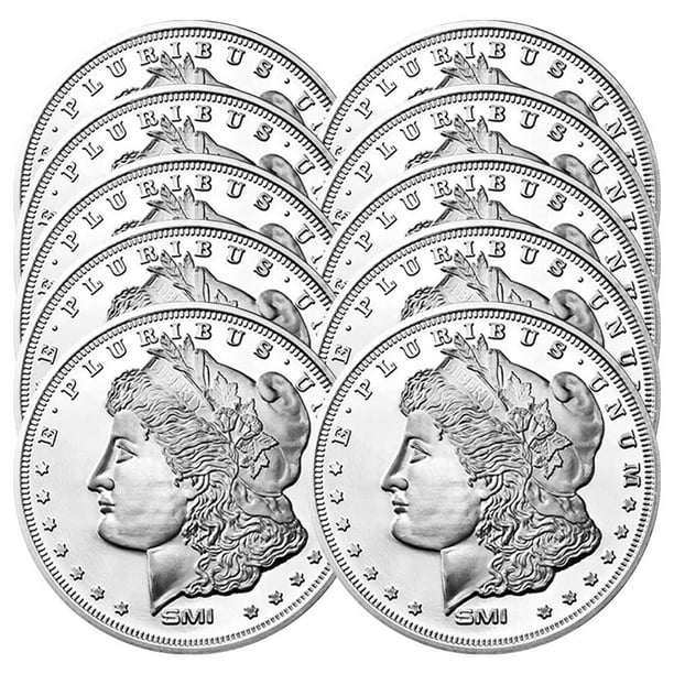 Lot of 10 - 1 Troy oz Sunshine Mint Morgan Design .999 Fine Silver ...