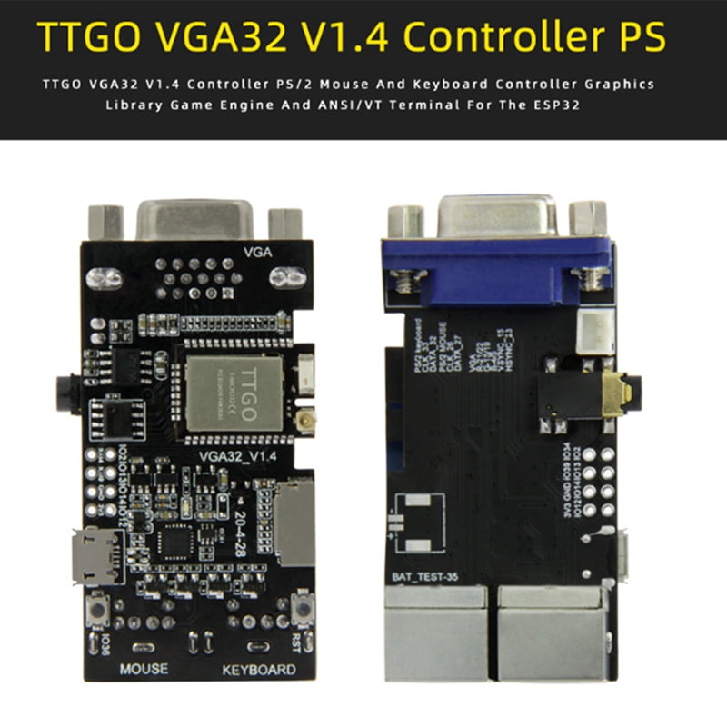 VGA32 VGA ESP32 MóDulo PSRAM V1.4 Controlador PS/2 RatóN Teclado Biblioteca de GráFicos Juego ...