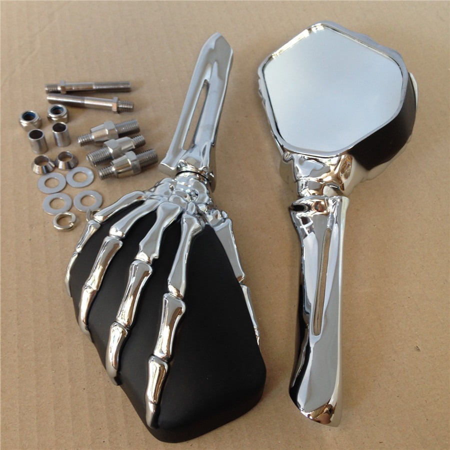 HTT-MOTOR Talon Skull Skeleton Hand Mirror Suzuki Gsxr Gsx-R 600 750 ...
