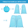 Pop Up Shower Tent, Vecukty 94.5x47.2x78.7inch Upgrade Double Privacy ...