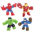 Goo Jit Zu Marvel Superheroes 4-Pack: Stretchy Spider-Man, Hulk, Iron ...