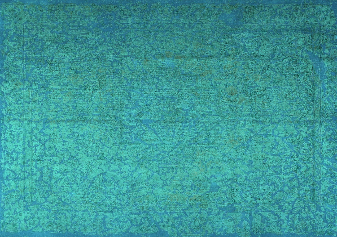 Ahgly Company Machine Washable Indoor Rectangle Persian Turquoise Blue ...