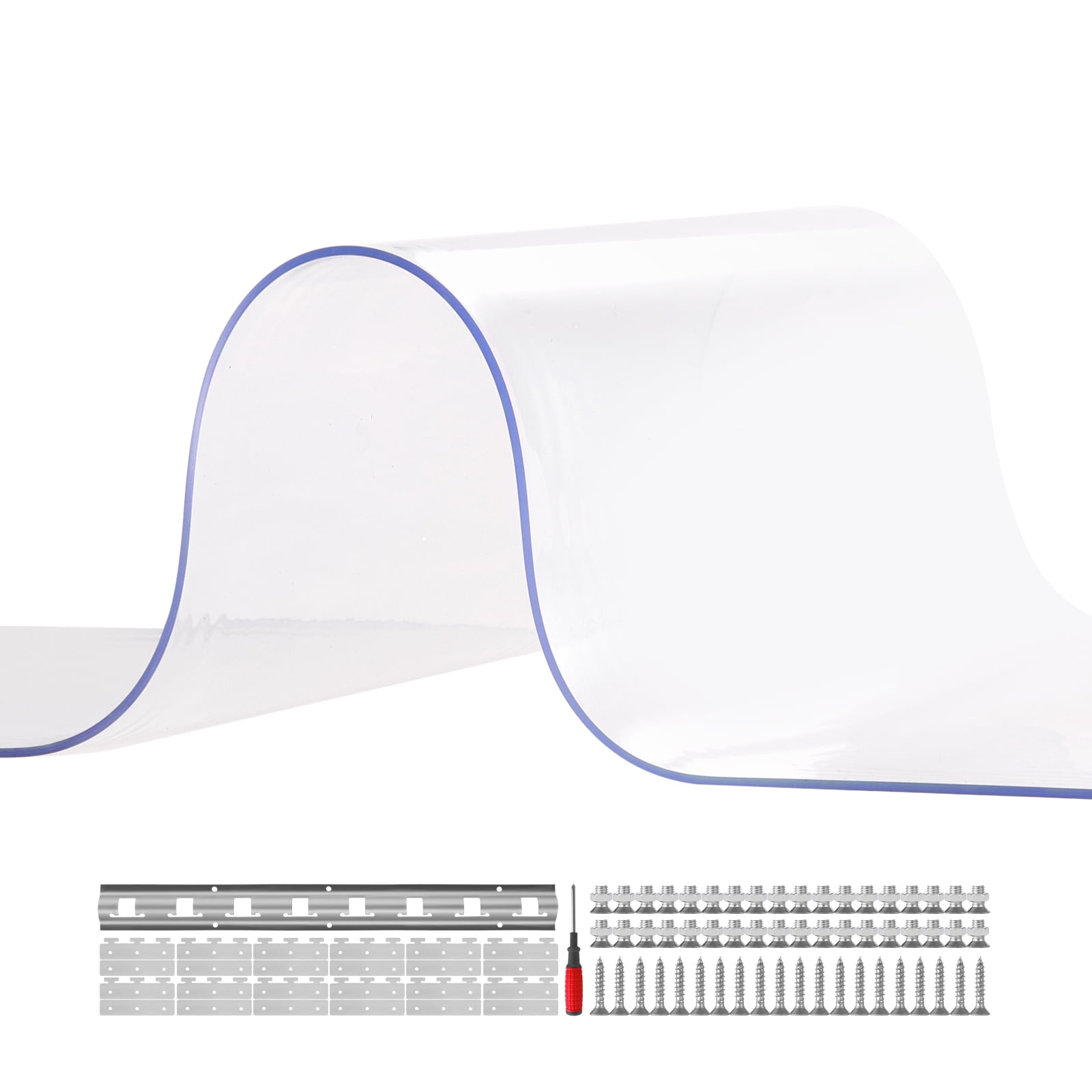 Click here for Kffkff Clear Pvc Strip Curtain  96 In Height X 72... prices