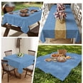Blue Vintage Linen Table Cloth 60x60in, Waterproof Square Tablecloth ...