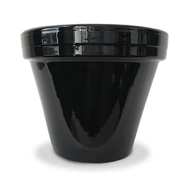 Ceramo 243292 6.5 x 5.5 in. Powder Coated Ceramic Standard Flower Pot ...