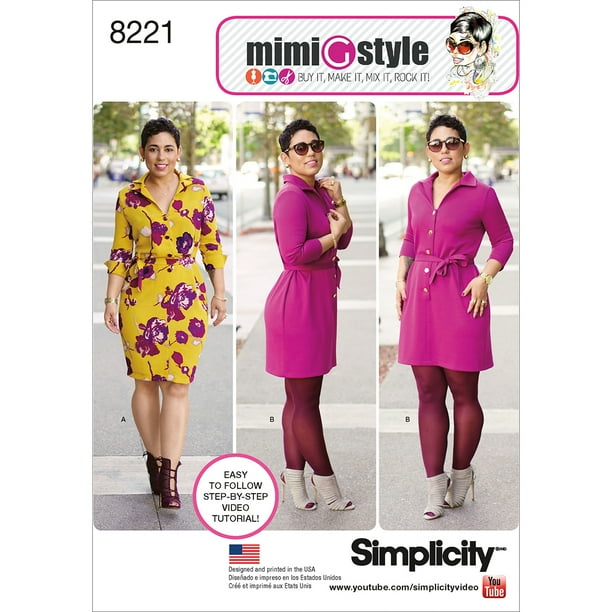 Simplicity Misses' & Plus Size 20W-28W Dress Pattern, 1 Each - Walmart ...