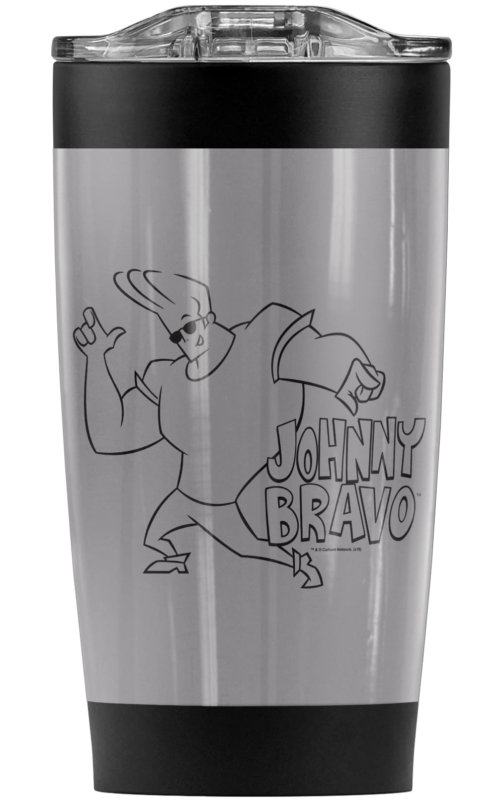 Johnny Bravo/Line Art Stainless Steel Tumbler 20 oz Coffee Travel Mug ...